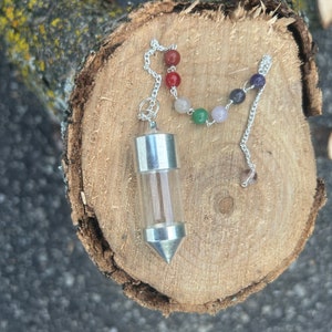 Seven Chakra Solid Metal Glass Pendulums -silver Pendulum,sphere ...