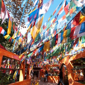 Healing Tibetan Prayer Flags Rolls - 2 Sizes (small 7" & Large 9 ...