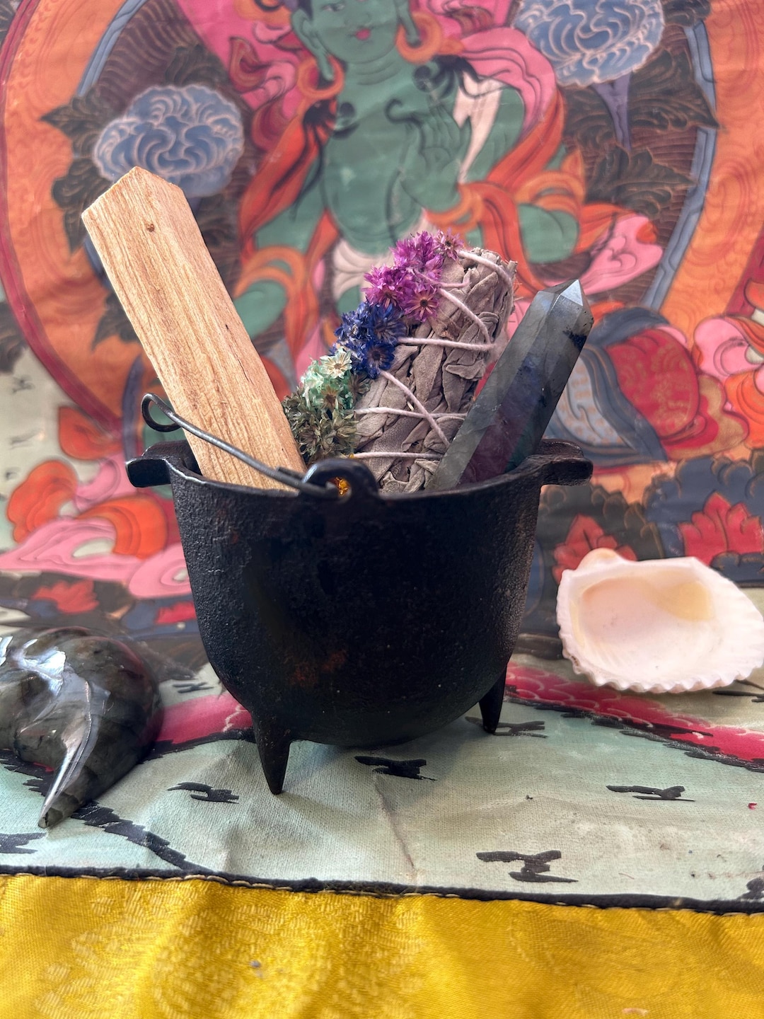 Rare Vintage Witch Cauldron Cast Iron Cute Spell Potion Pot | Magical ...