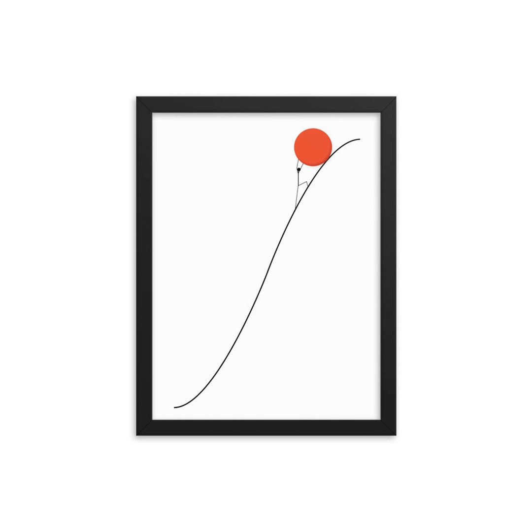 Sisyphus Framed Print | Absurdism Philosophy Wall Art - Etsy