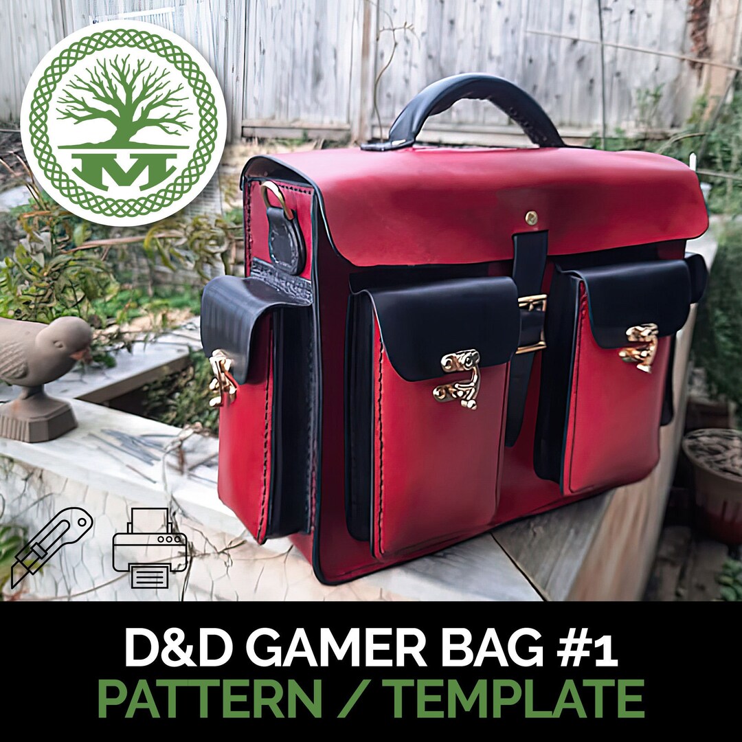 Gamer Satchel Bag Pattern | Leather RPG Bag Template - Etsy