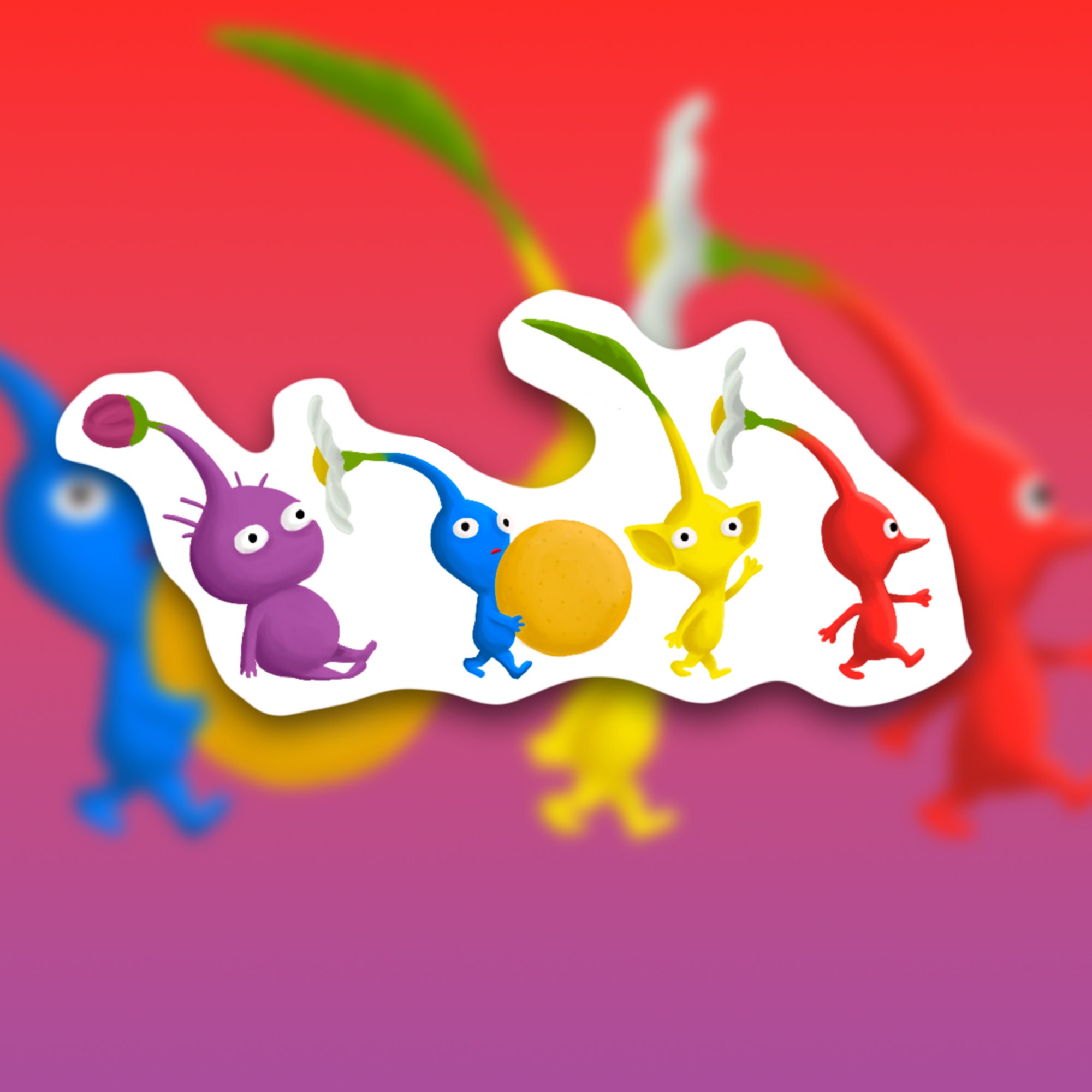 Pikmin Marching Pikmin Sticker - Etsy