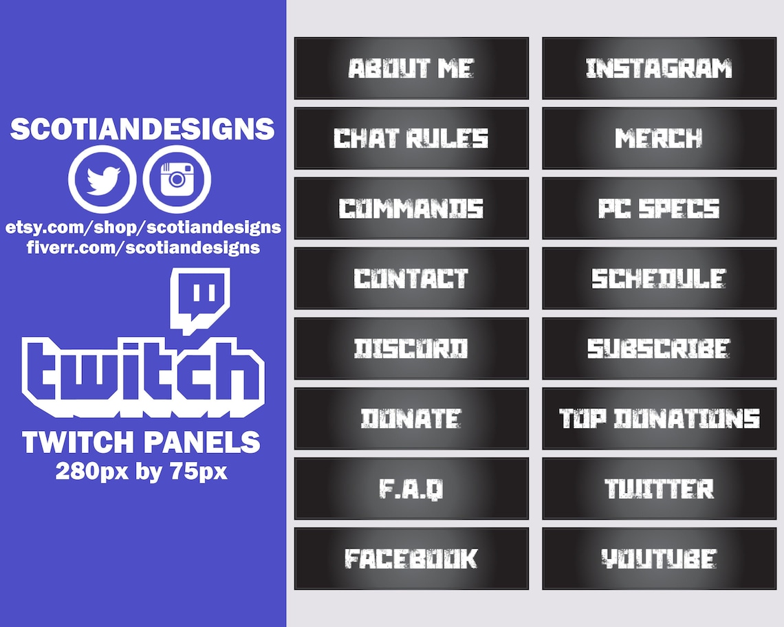 Custom twitch panels - mevaspider
