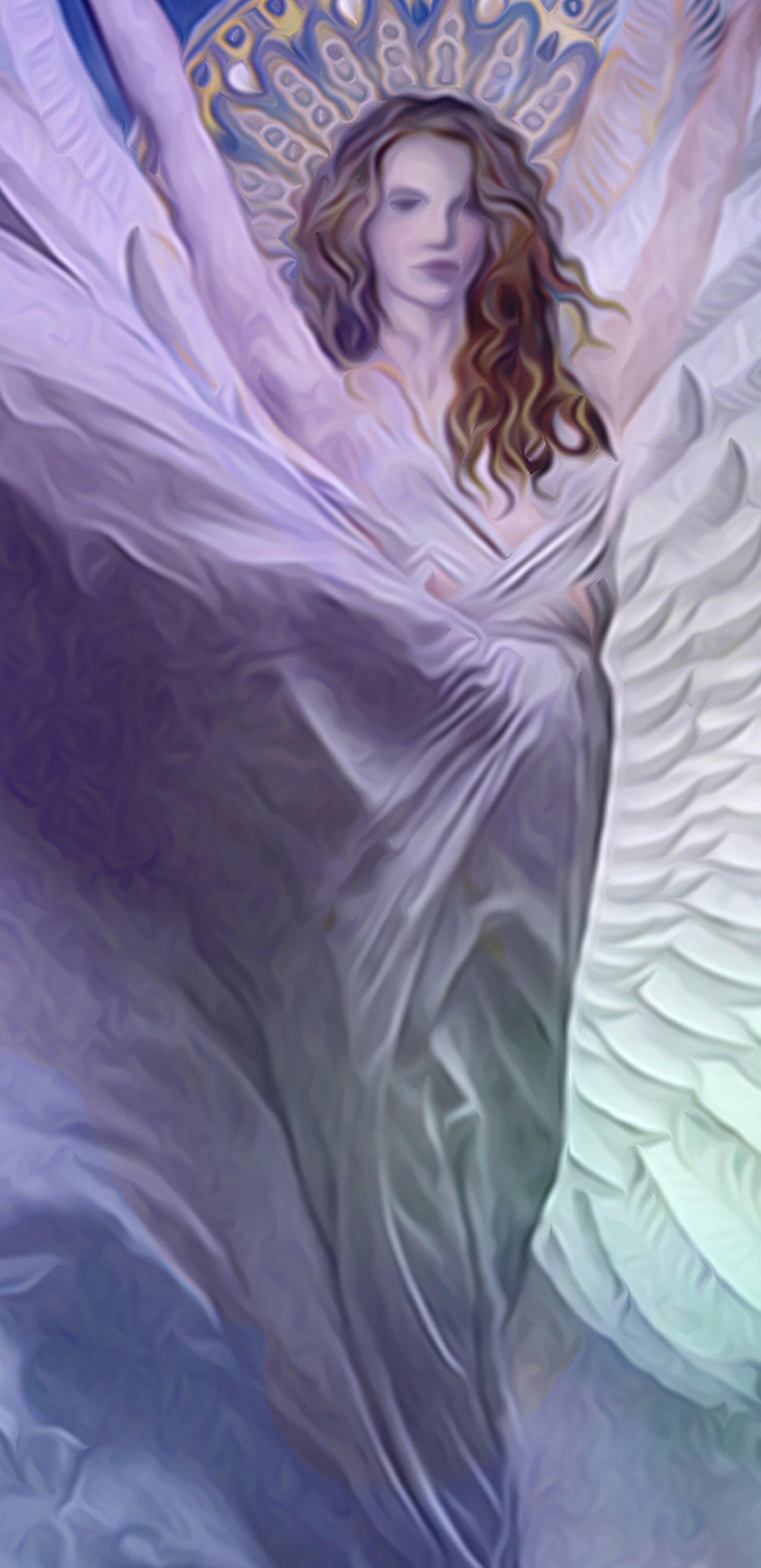 Art Print on Finest Watercolour Paper,angel, Embellished With Gold Leaf ...