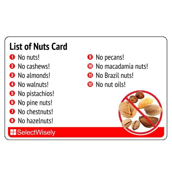 2 Pack List of Nuts Card Translated Into 70 Languages - Etsy