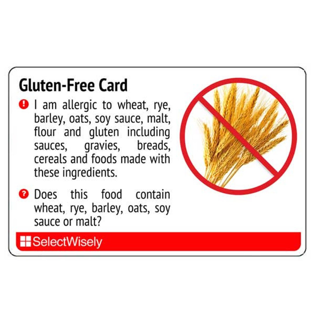 Travel Gluten Free Cards Translated Into 70 Languages 2 Pack - Etsy