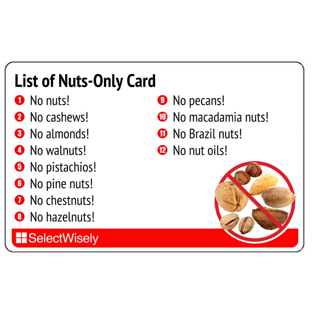 List of Nuts Card (2 Pack) Translated Into 70 Languages - Etsy
