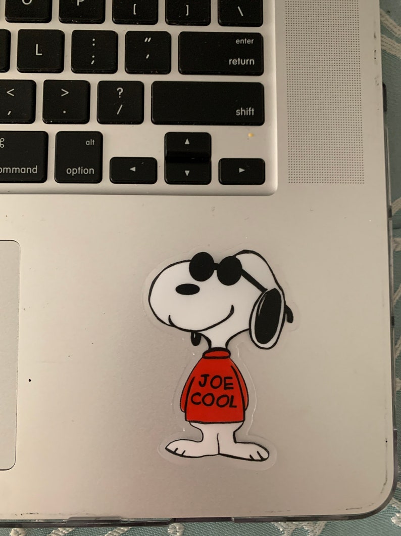 Peanuts Inspired Snoopy joe Cool Clear Vinyl Sticker - Etsy