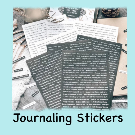 Journaling Stickers 528 Pieces Word and Phrases Sentiment - Etsy