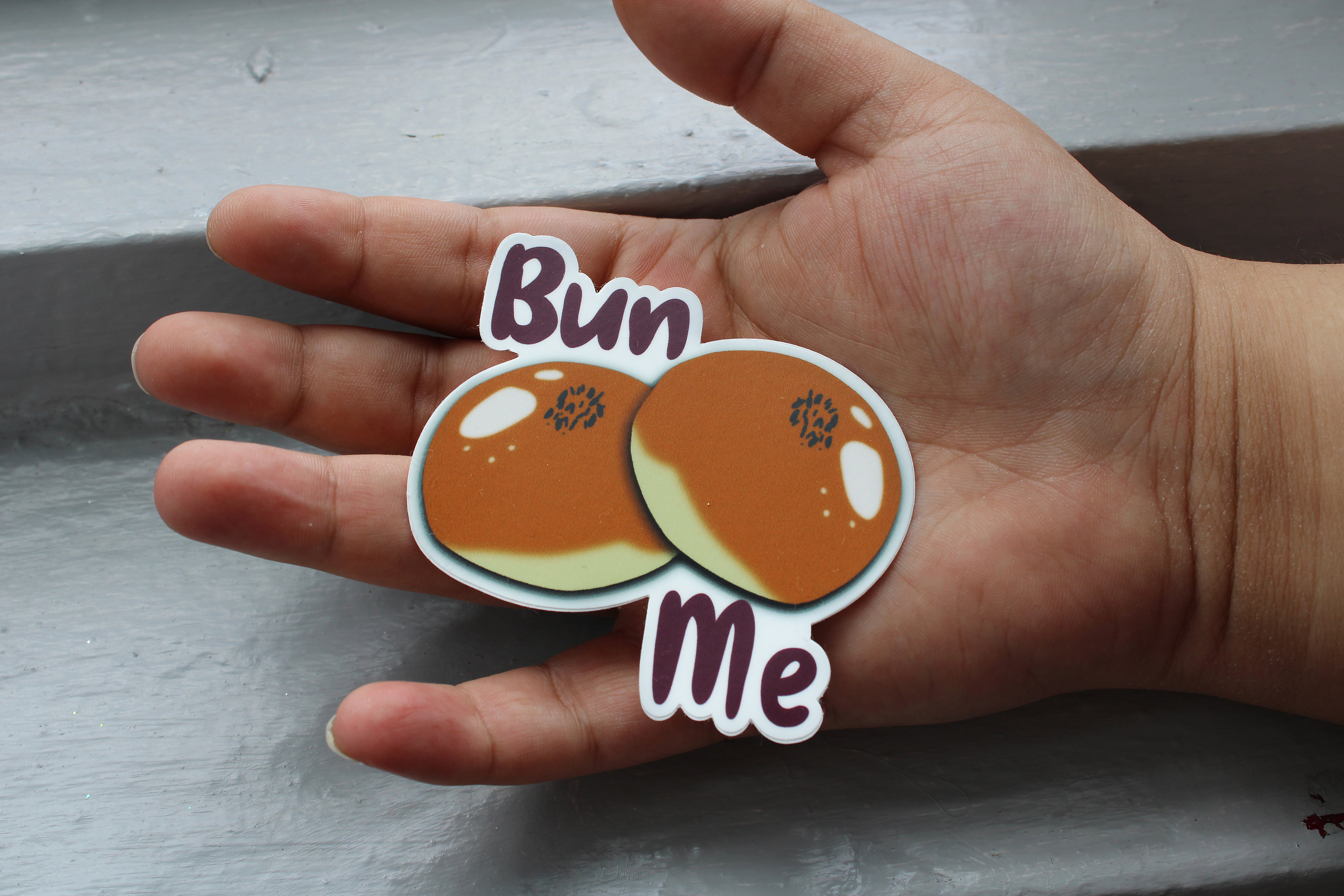 Bun Me Red Bean Bun Matte Sticker Paper Paper & Party Supplies Stickers ...