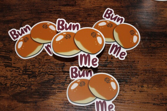 Bun Me Red Bean Bun Matte Sticker Paper Paper & Party Supplies Stickers ...