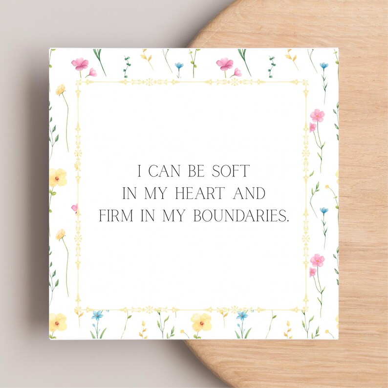 60 Printable Floral Affirmation Cards | Digital Self Care Cards ...