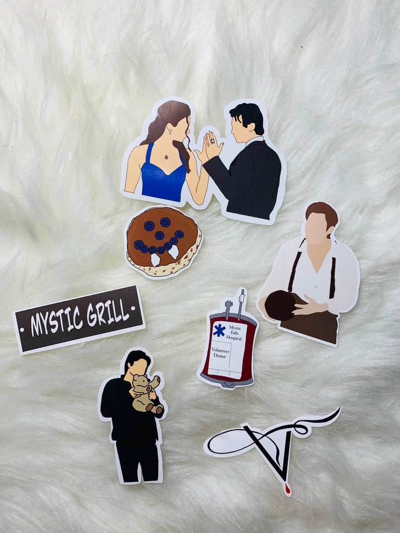 Vampire Diaries Inspired 7-piece Sticker Set| Stephan Salvatore Sticker ...