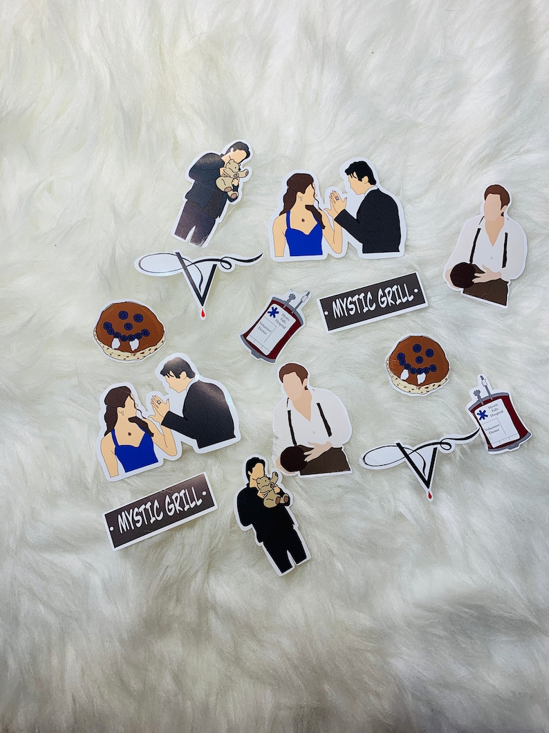 Vampire Diaries Inspired 7-piece Sticker Set Stephan - Etsy