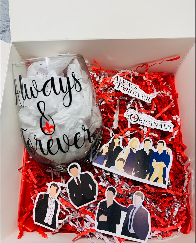 The Originals Birthday Gift Box | Stemless Wine Glass | Team Klaus Box ...