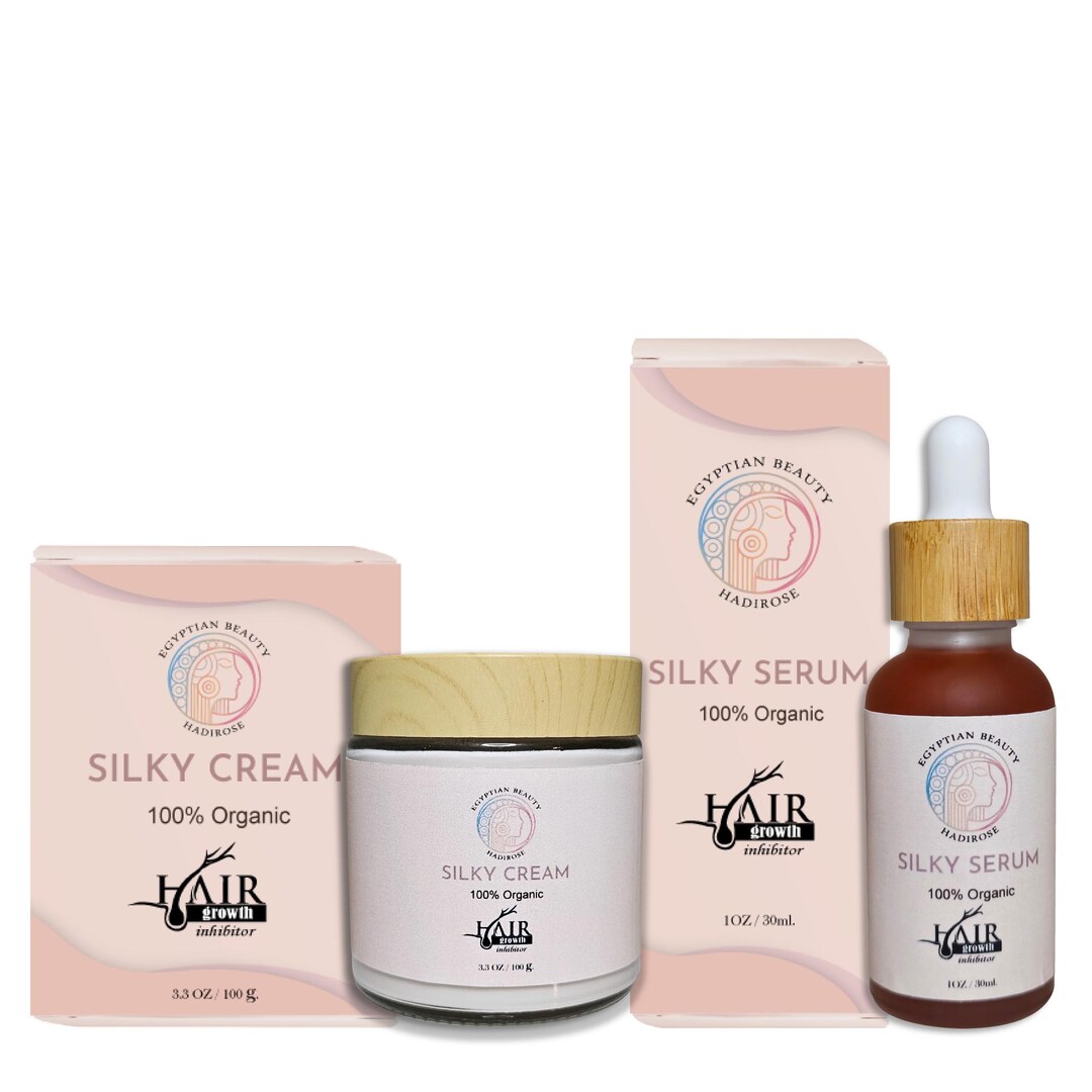 Silky Serum & Cream Bundle by Hadirose- Pure Red Saad Oil (cyperus ...