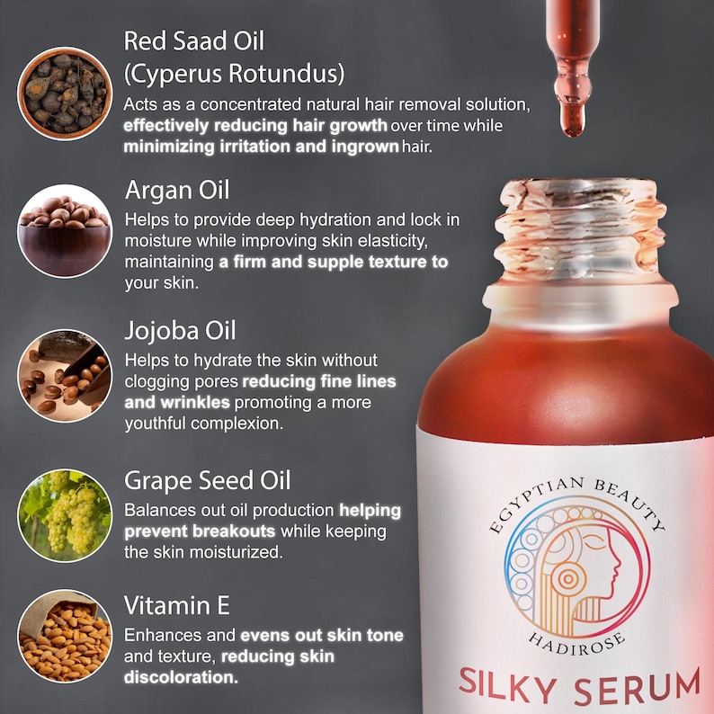 Buy Organic Egyptian Cyperus Rotundus Hair Removal Serum | Red Saad Oil ...