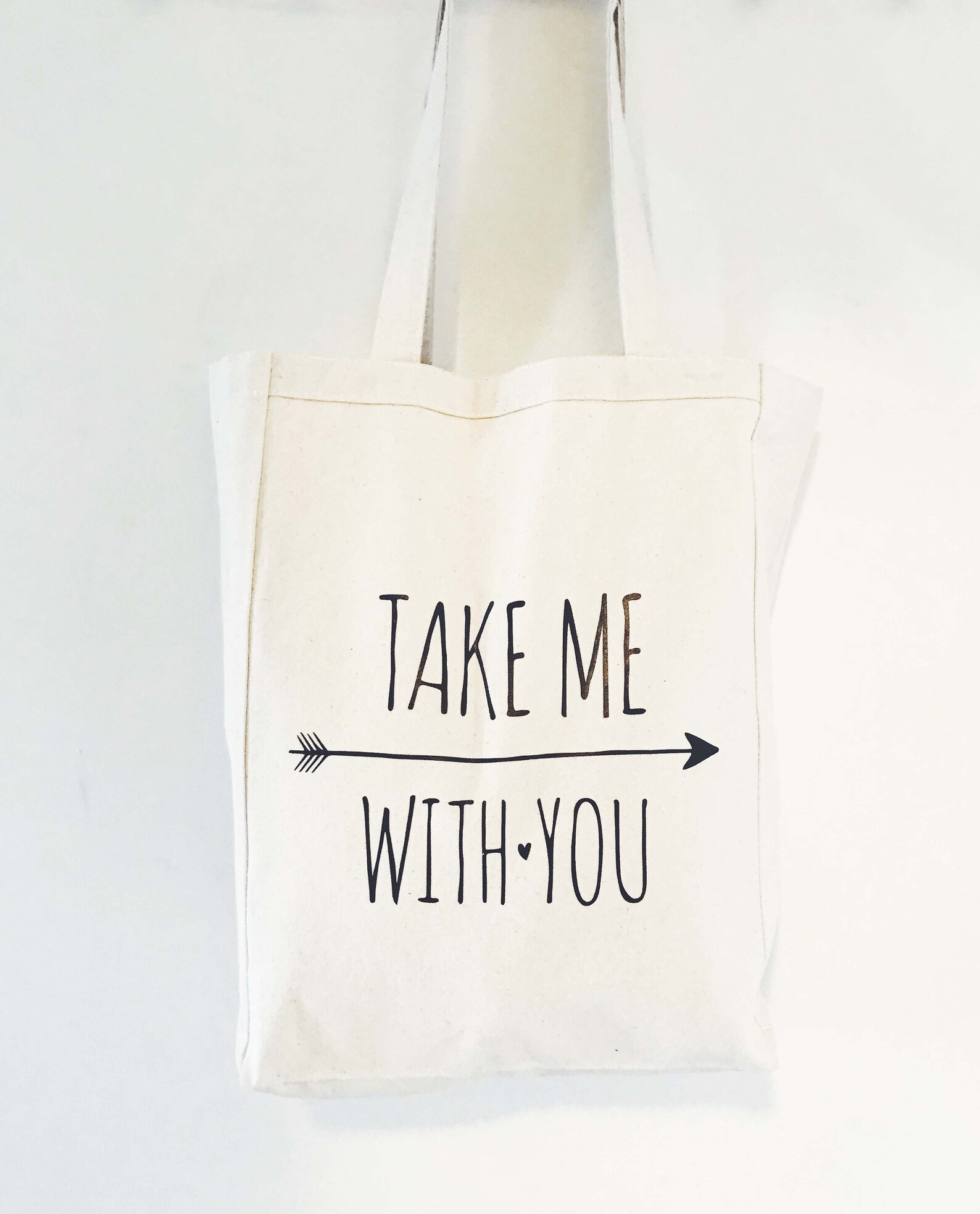 Take Me With You Canvas Tote Bag Cute Tote Bag | Etsy