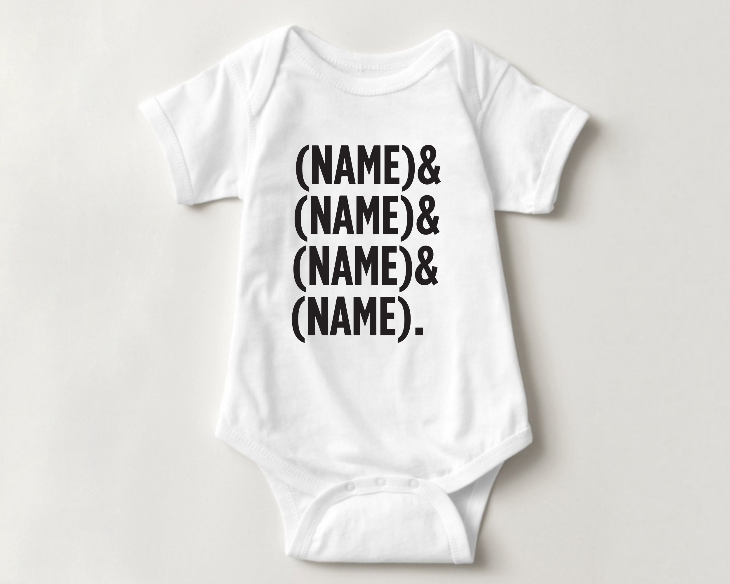 Custom Names on Baby Onesie Family Names on Baby Onesie - Etsy