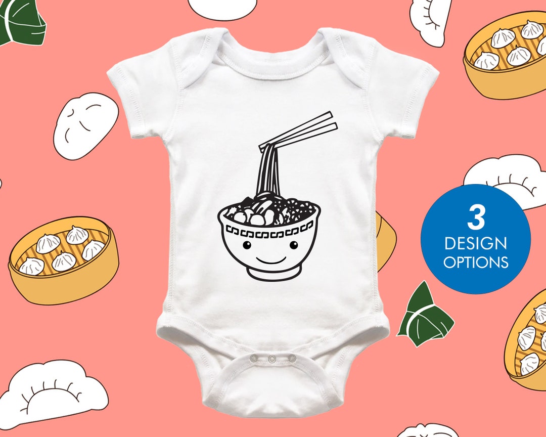 Send Noods Baby Onesie® Cute Funny Baby Noods Onesies® Noodle Soup ...