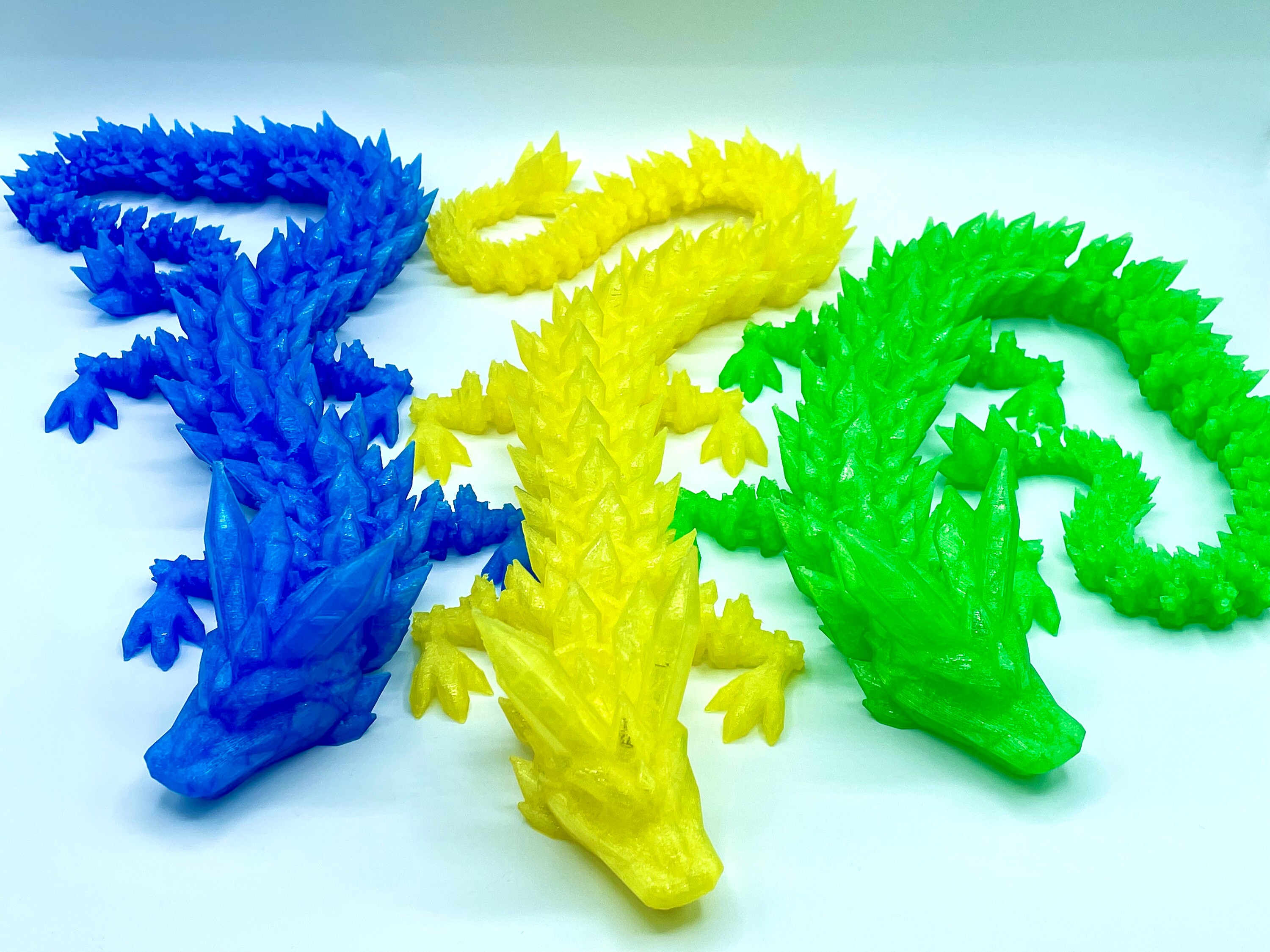 Toys & Games Articulate 24 Crystal Dragon 3D Printed Fidget Toy/ Bendy ...