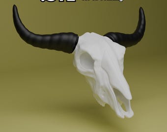 Bull Skull Straw Topper STL File for You to Download and Print on Your ...