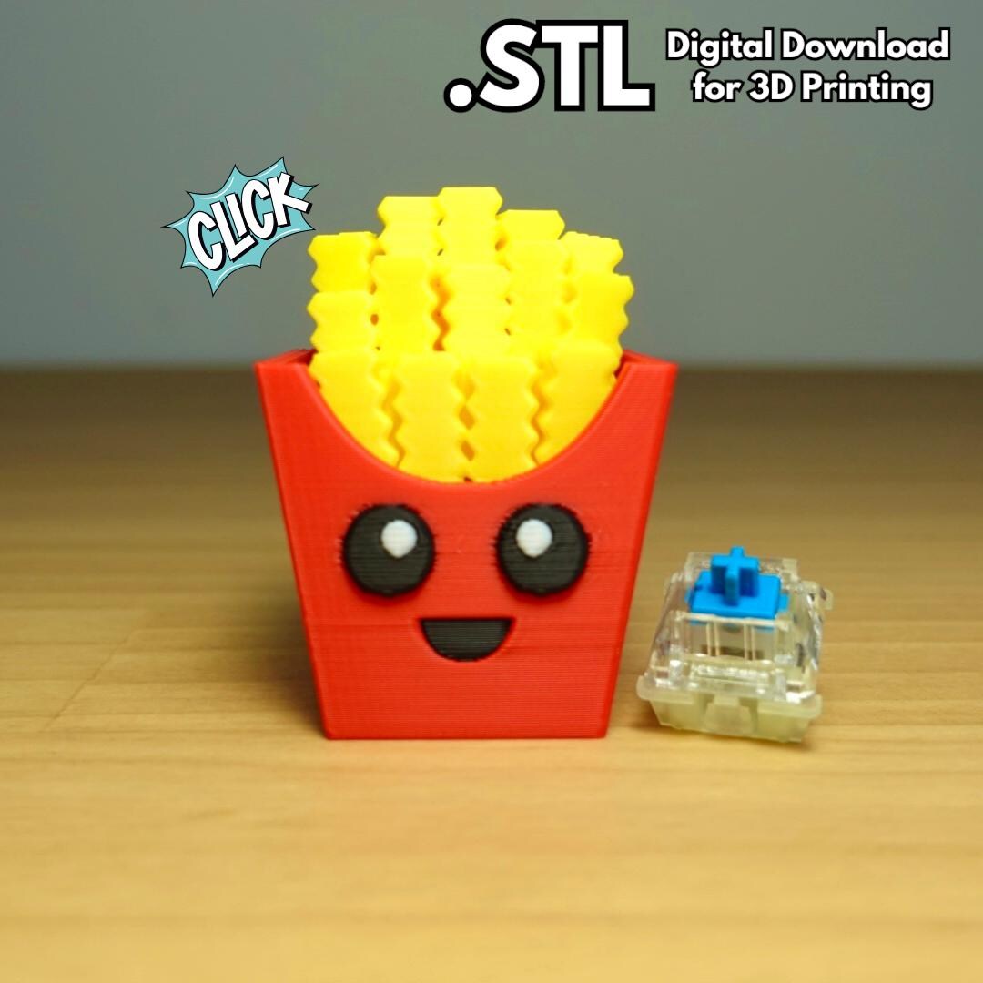 Clicky Fries Buddy (STL FILES) 3D Printed Fidget Toy / MX Style ...