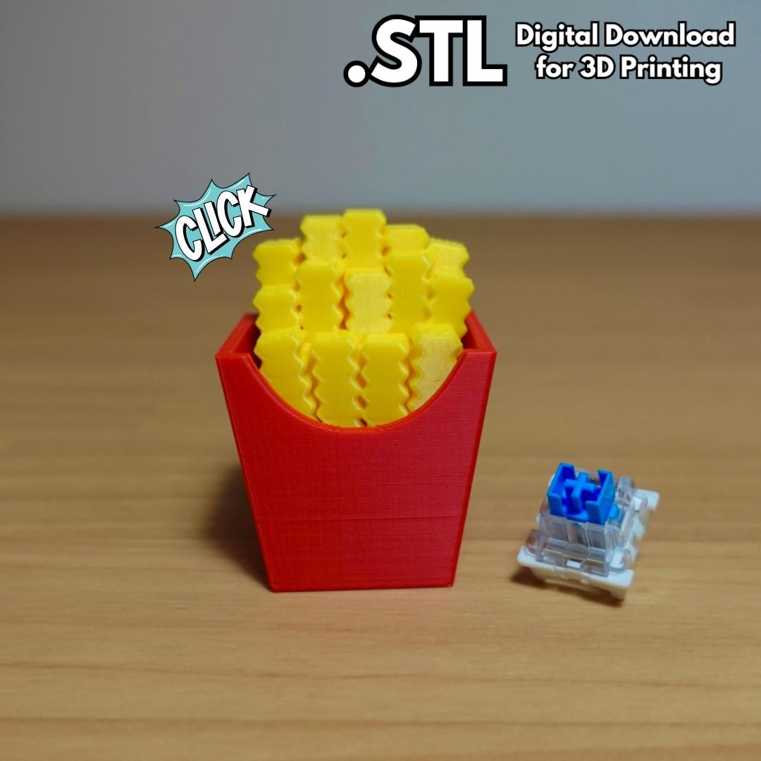 Clicky Fries (STL FILES) 3D Printed Fidget Toy / MX Style Keyboard Switch Fidget Toy - Etsy UK