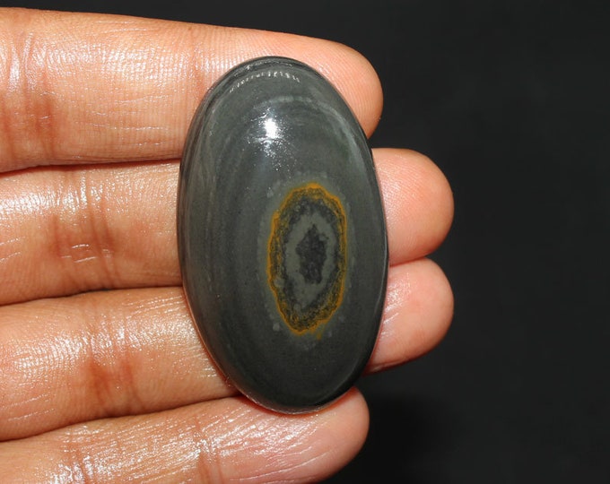26X45X10 MM/ Rare Obsidian Oval Shape/ Natural Gemstone/ Polished ...