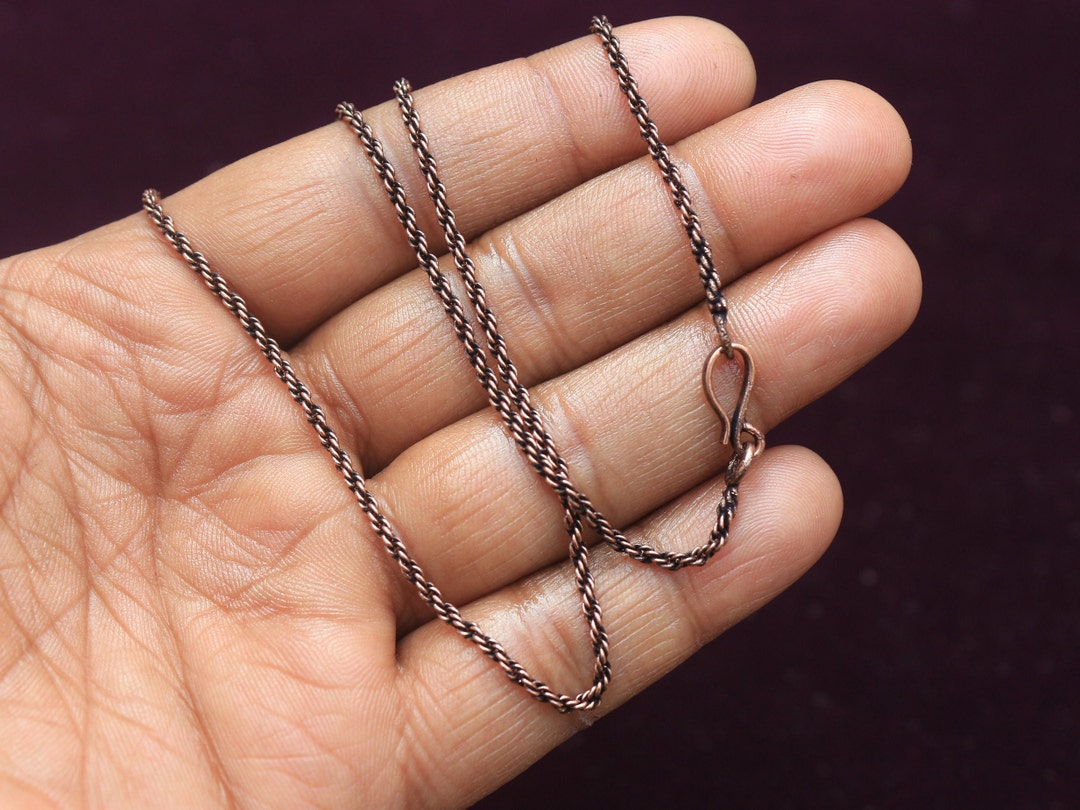 Oxidized Copper Chain: Designer Necklace Jewelry - Etsy