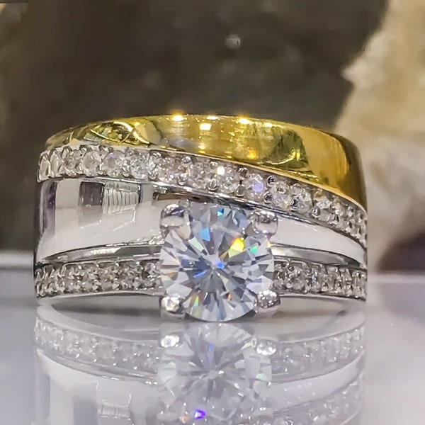 Fake Princess Cut Wedding Ring Set - Etsy