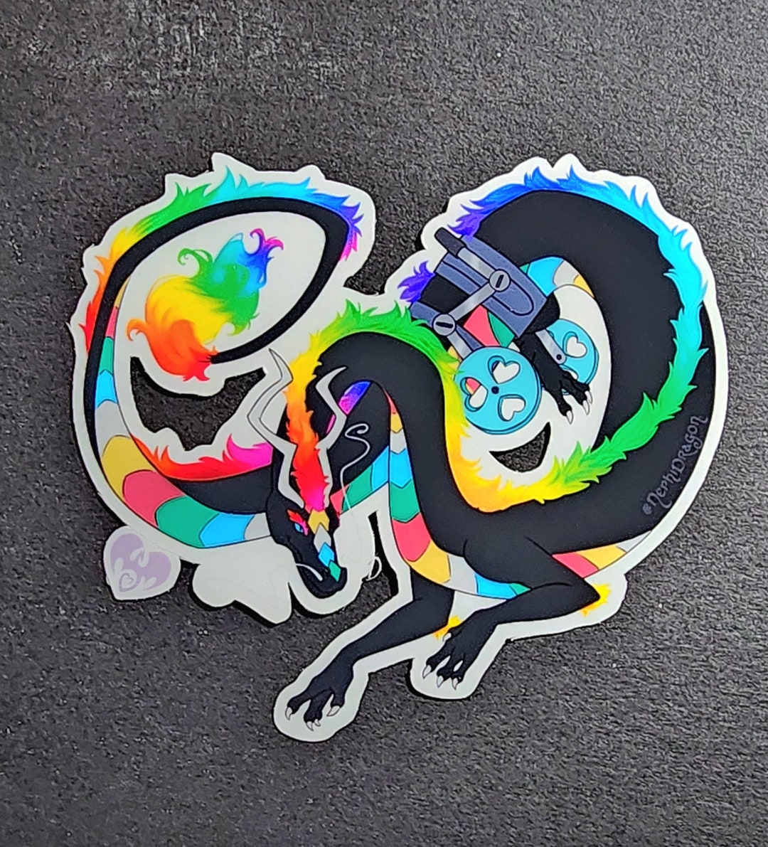 Disability Flag + Autism Infinity Dragon Sticker - Etsy