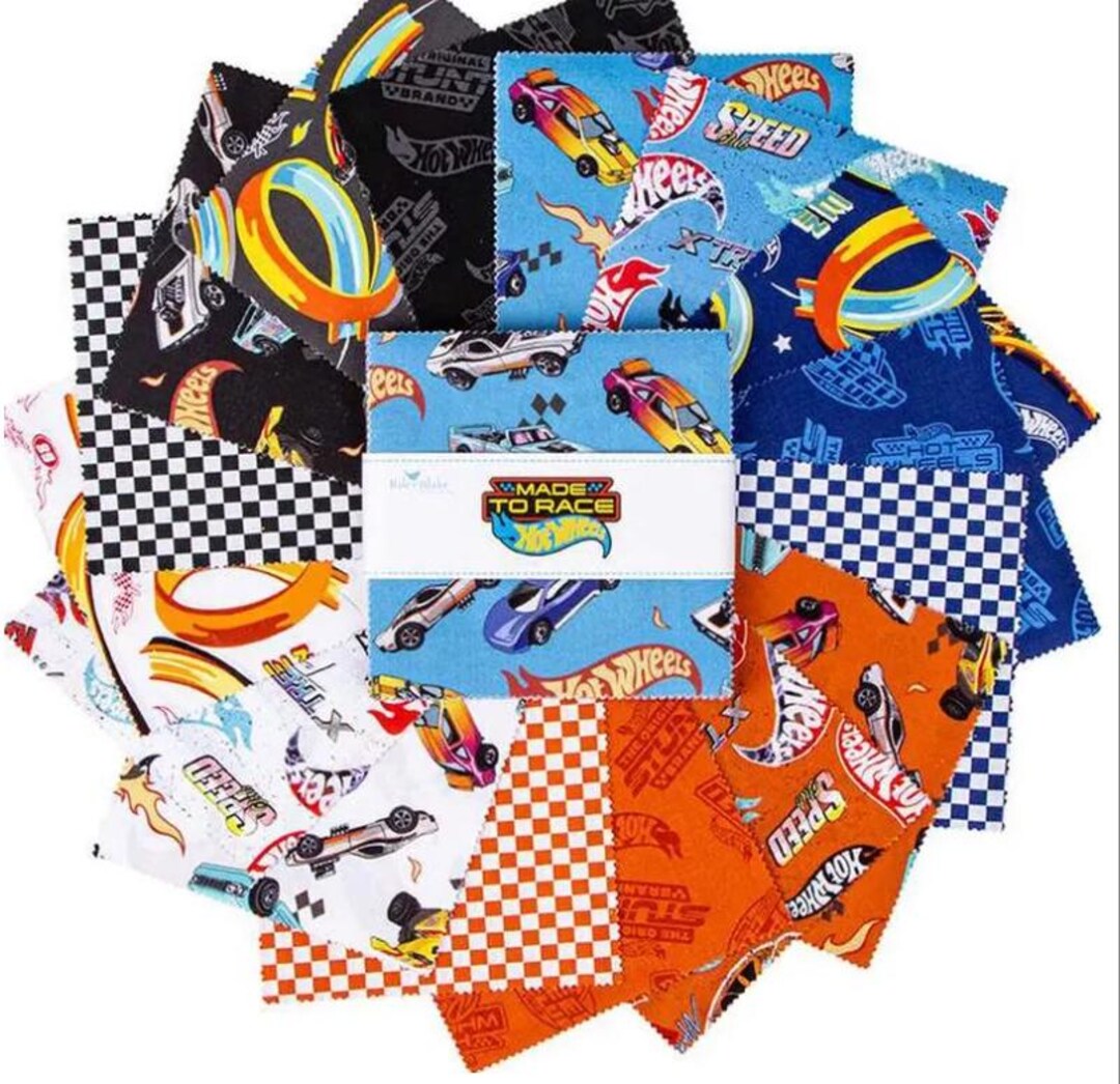Riley Blake Designs Hot Wheels Made to Race 5" Stacker Precuts 5-15300 ...