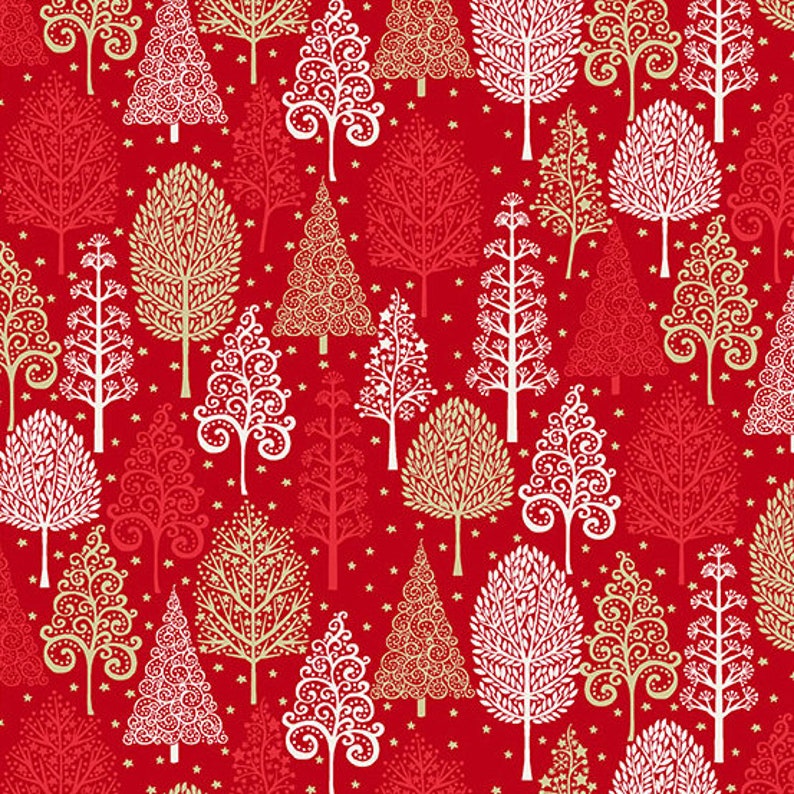 Scandi Trees - Scandi 2021 Collection by Makower UK for Andover Fabrics ...