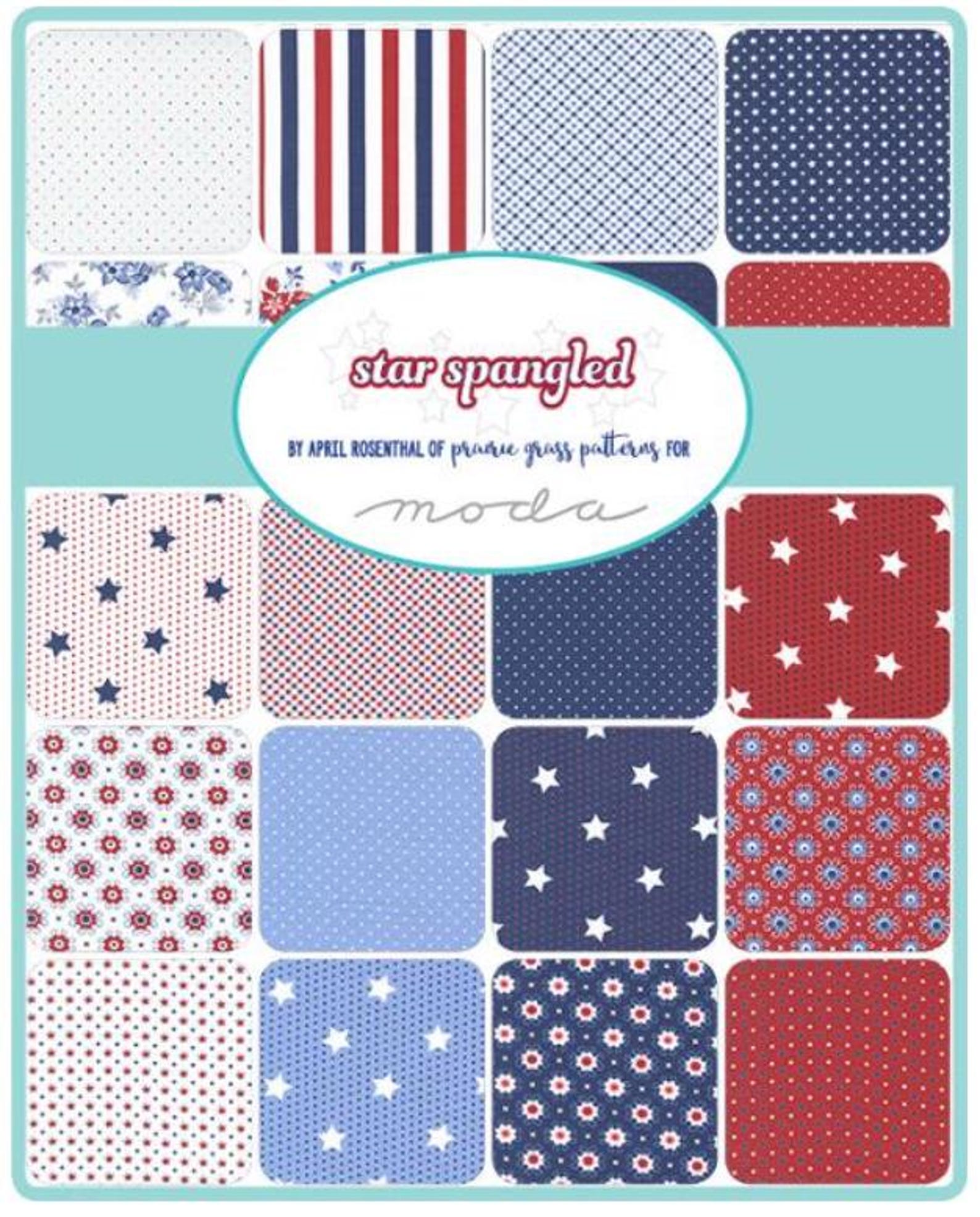 Moda Fabric Star Spangled Quilt Kit by April Rosenthal of Prairie Grass ...