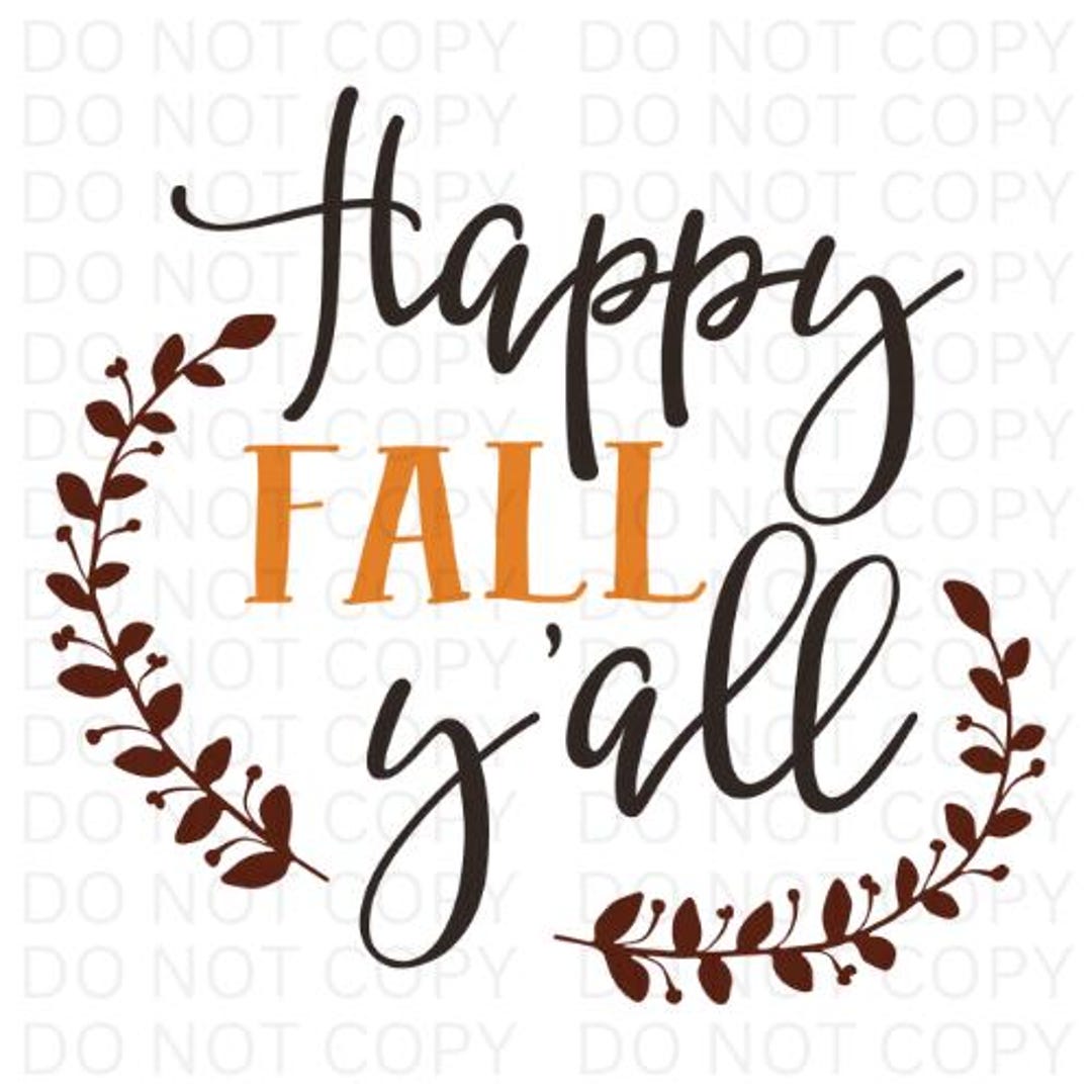 Happy Fall Y'all | PNG Design | Trendy PNG | Digital Files | Instant ...