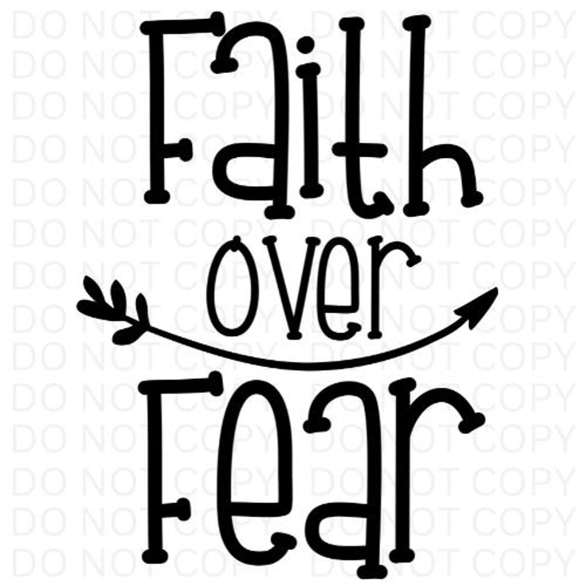 Faith Over Fear | PNG Design | Trendy PNG | Digital Files | Instant ...