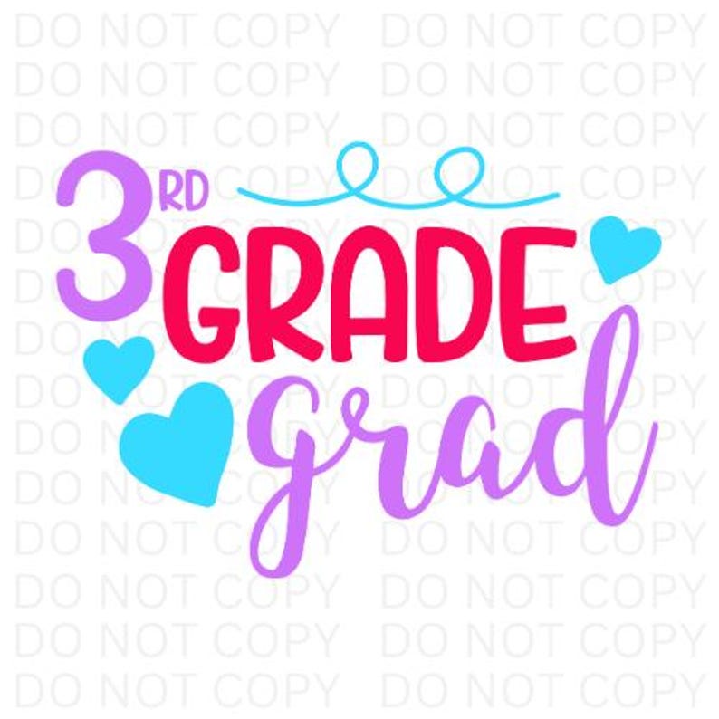 3rd Grade Grad PNG PNG Design Trendy PNG Digital Files Instant Download ...