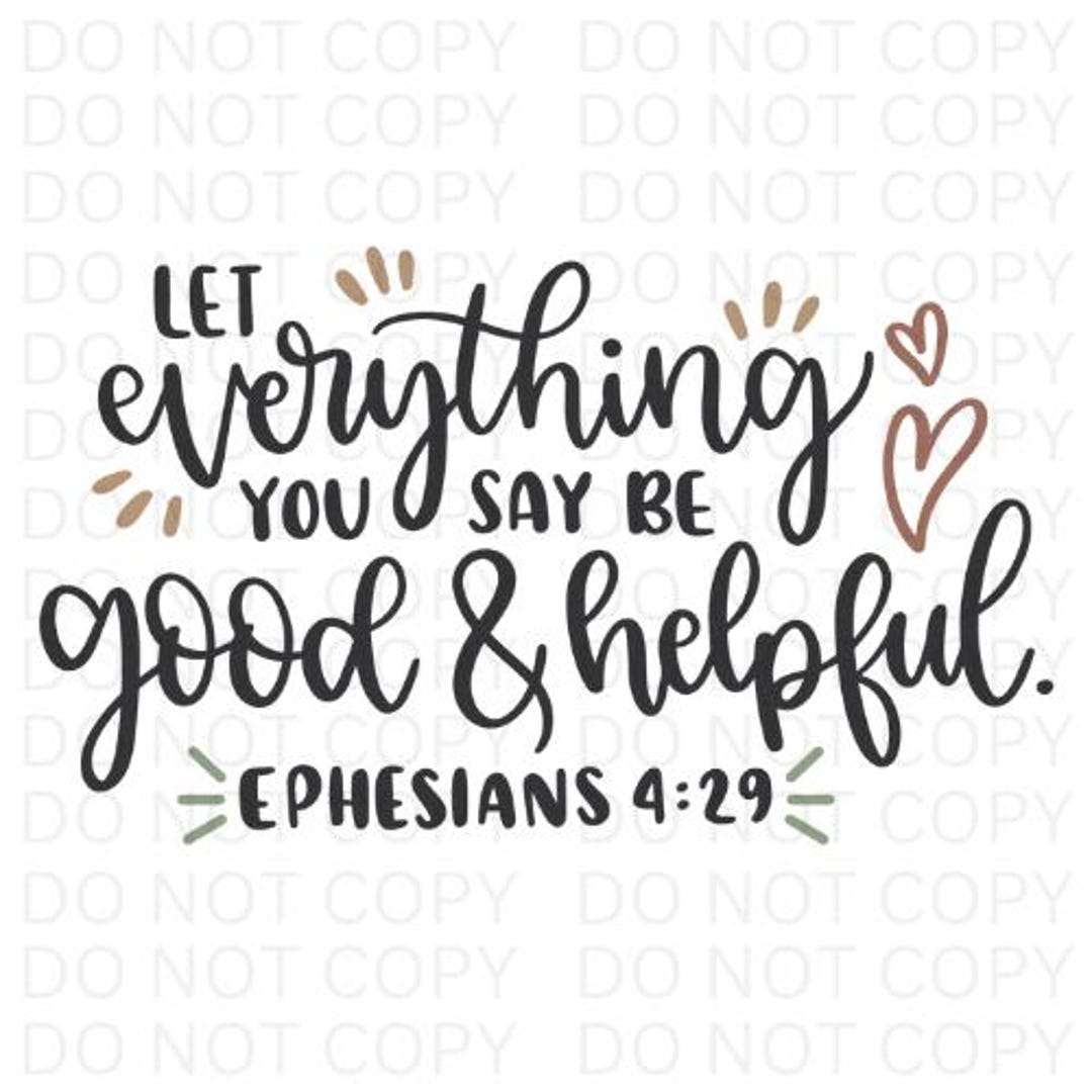 Ephesians 4:29 | PNG Design | Trendy PNG | Digital Files | Instant ...