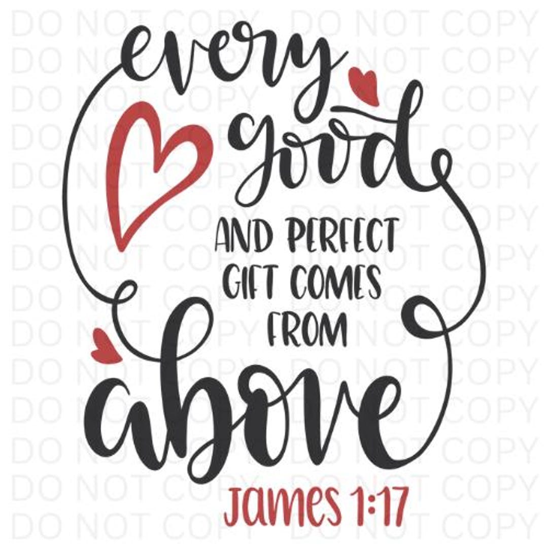 James 1:17 | PNG Design | Trendy PNG | Digital Files | Instant Download | PNG for Shirts | Tote ...