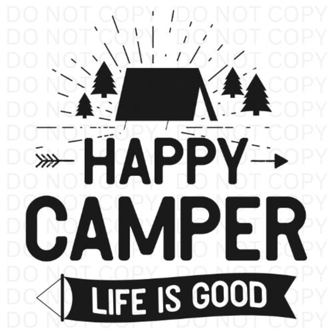 Happy Camper | PNG Design | Trendy PNG | Digital Files | Instant ...