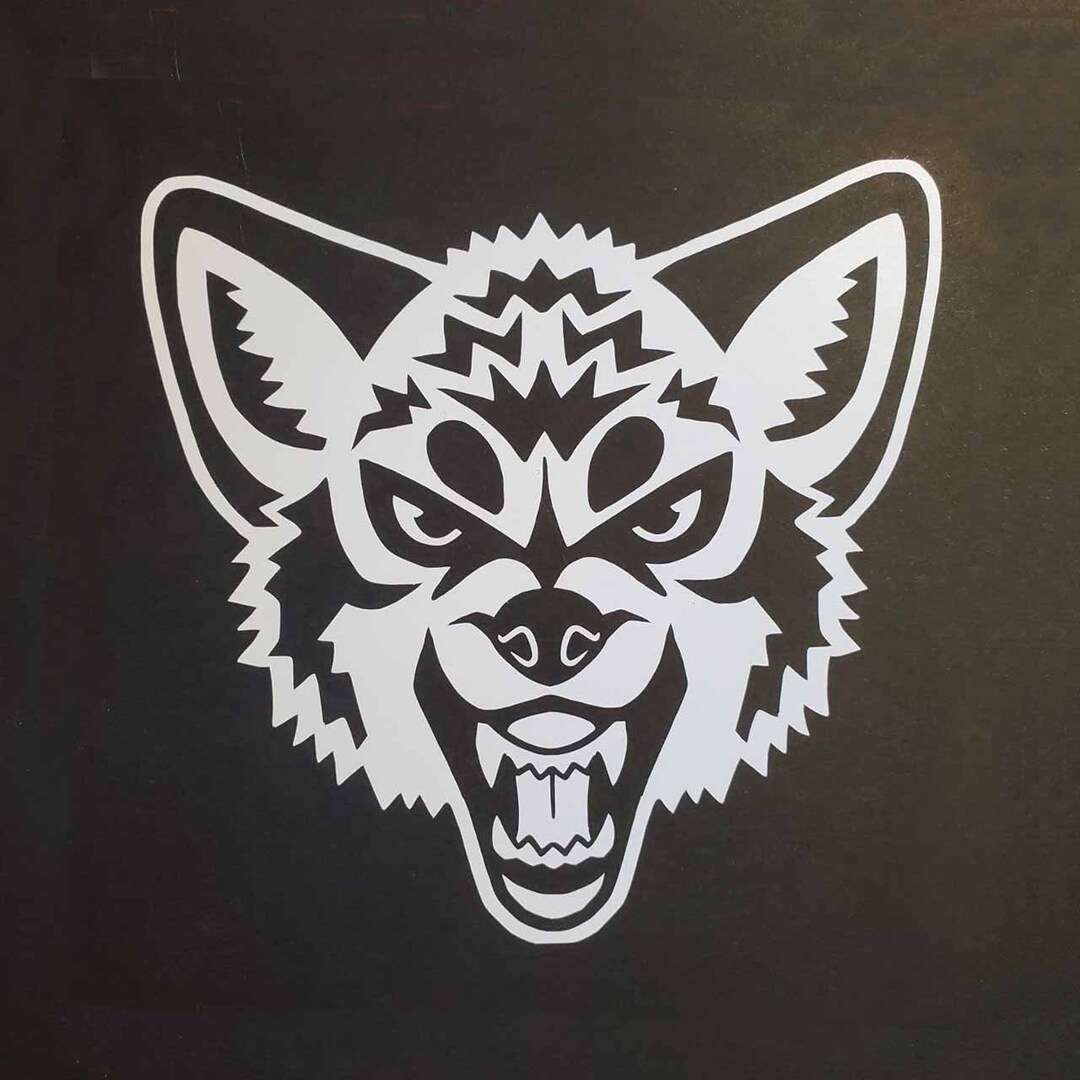 Snarling Wolf Head Decal - Etsy
