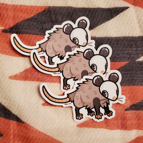 Opossum Blossom Sticker / Cute Possum Stickers / Cute Animal - Etsy