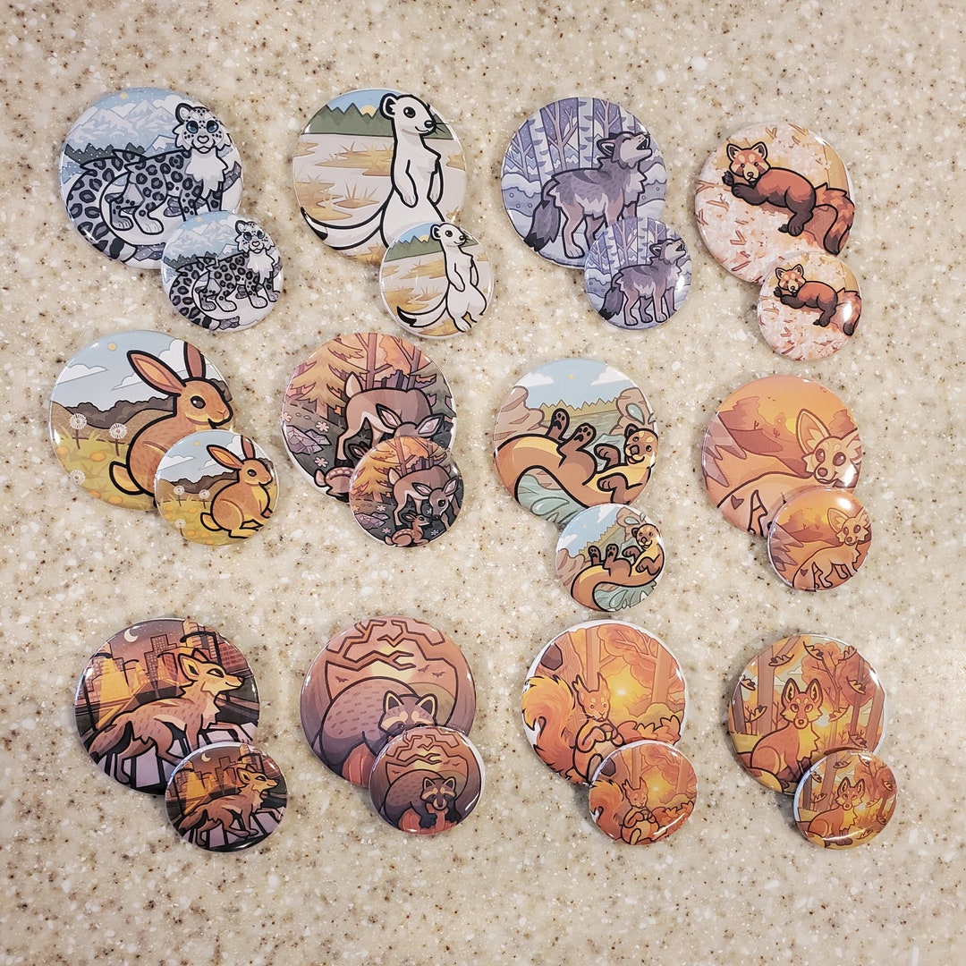Animal Scenes Pinback Buttons - Etsy