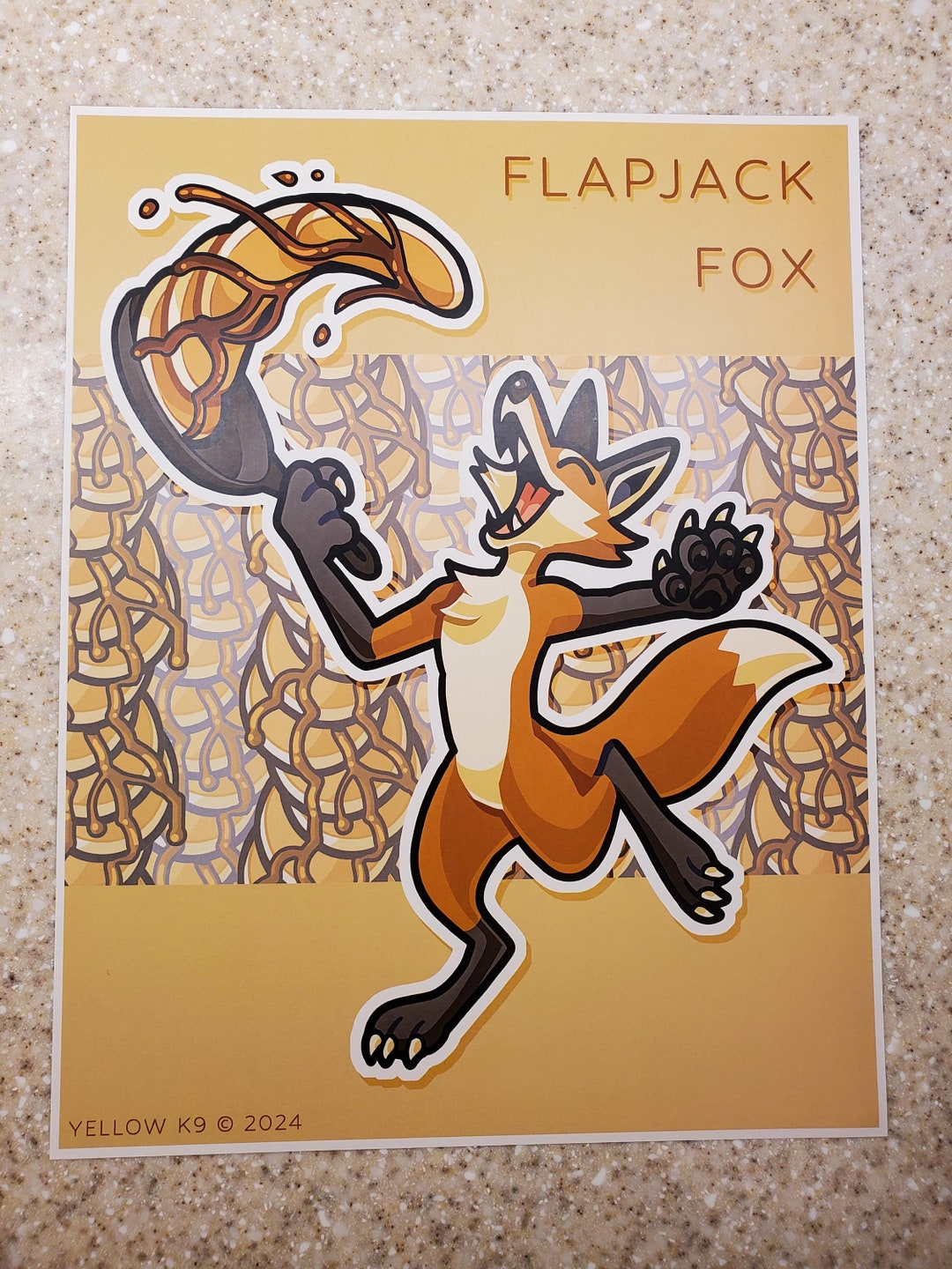 Flapjack Fox Print (HEAVY LETTER PAPER) - Etsy