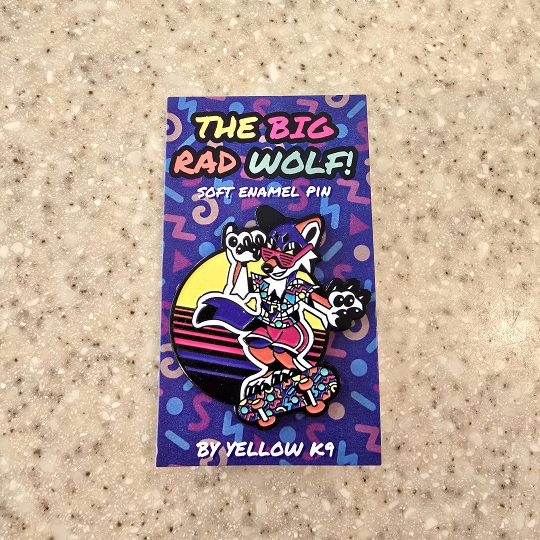 Big Rad Wolf Soft Enamel Pin - Etsy