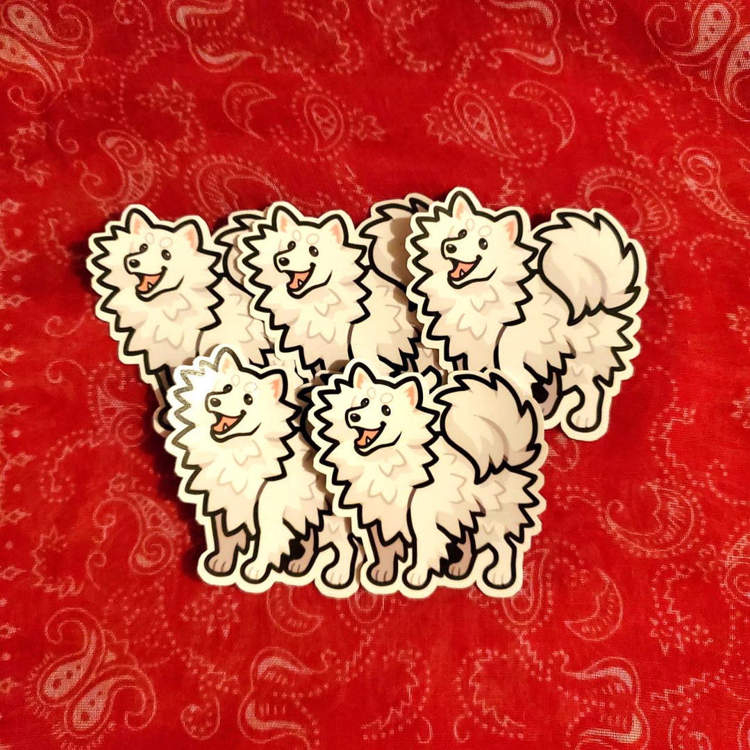 Japanese Spitz/pomeranian/samoyed Stickers - Etsy