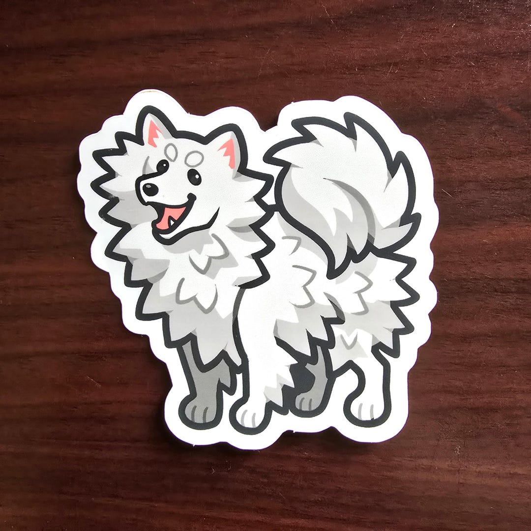 Japanese Spitz/pomeranian/samoyed Stickers (weatherproof Vinyl) - Etsy