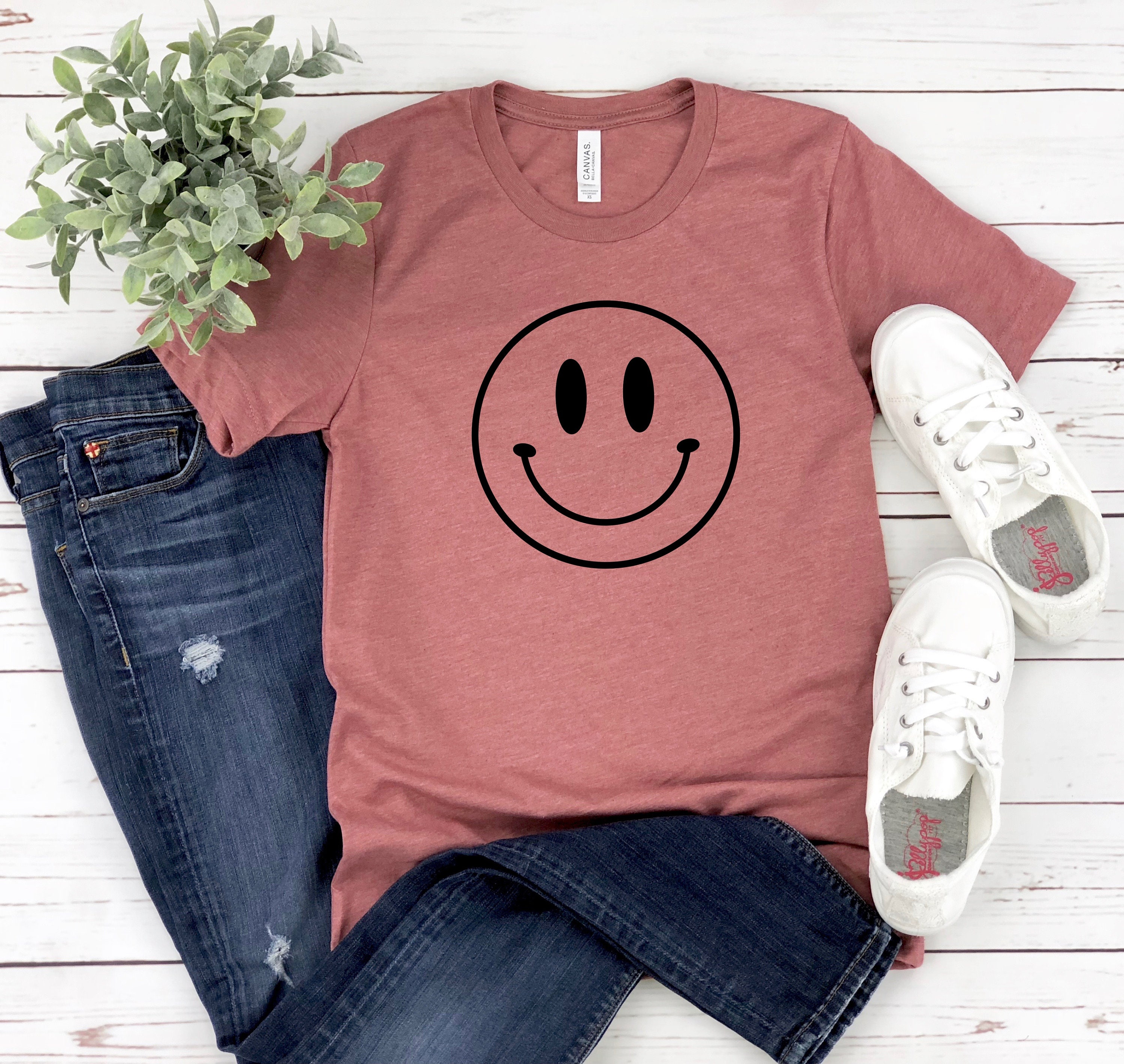 Smiley Face Shirt Happy Face Shirt Smile Shirt Be Happy | Etsy