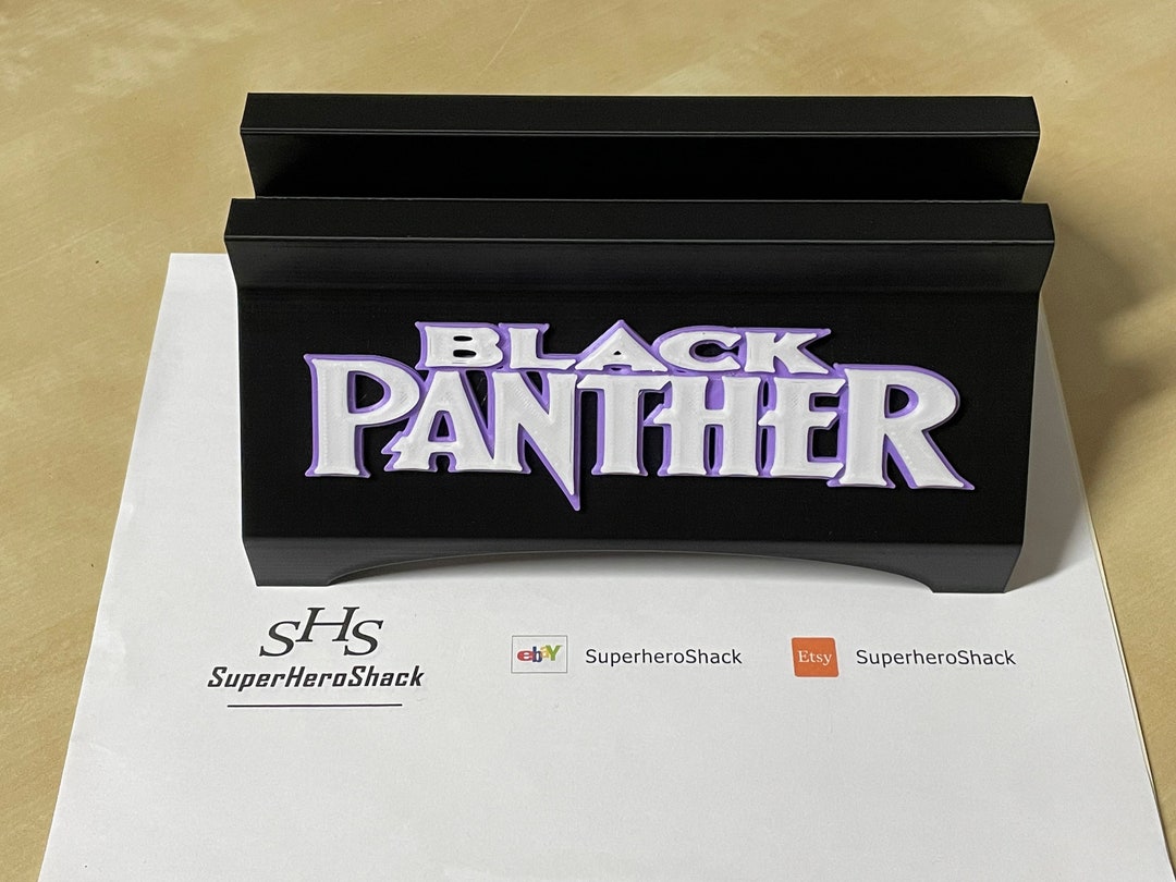 Black Panther Comic Book Stand 3D Printed black PLA version 2 ...